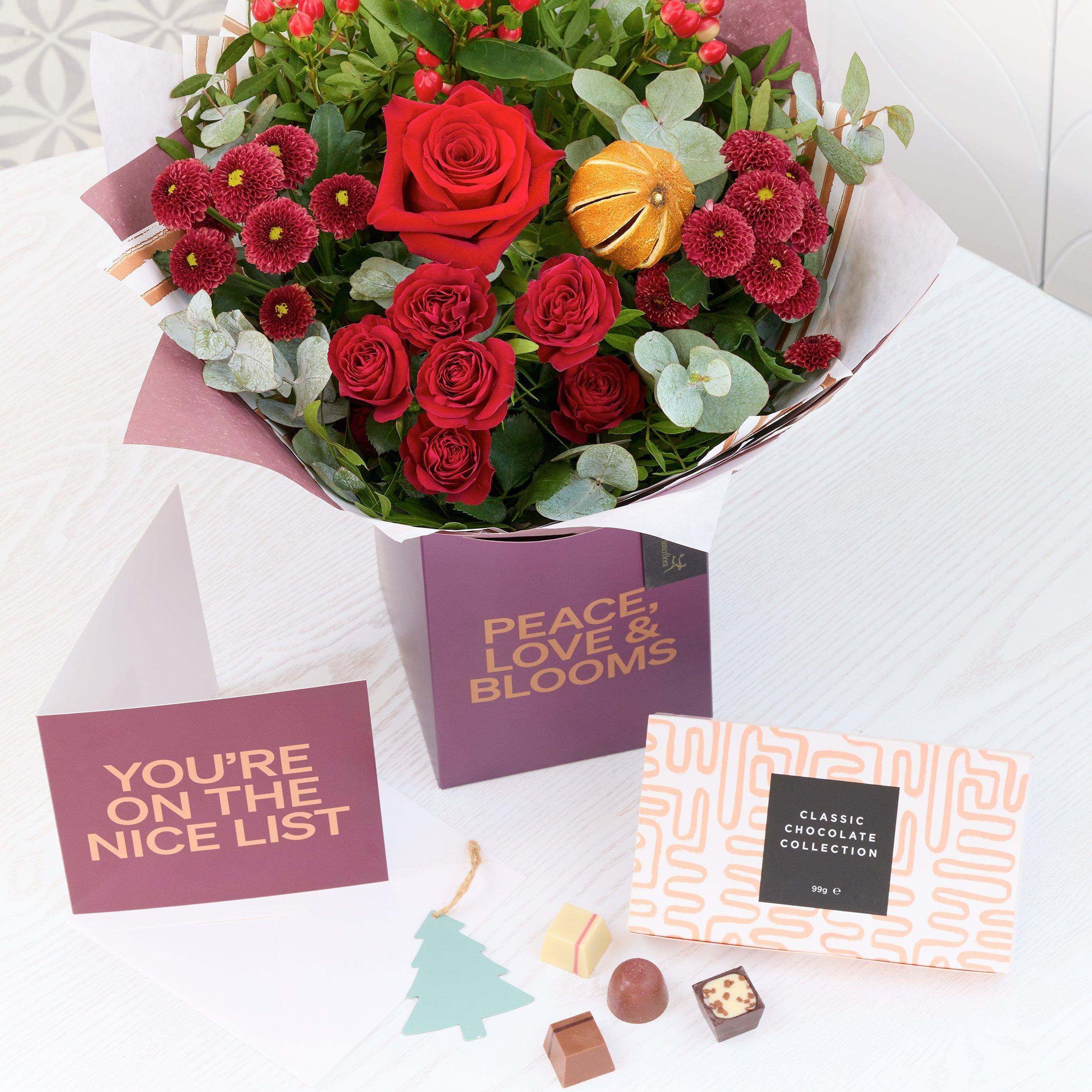 Classic Christmas Gift Box | Card & Chocolates | Interflora Ireland